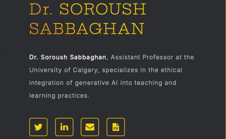 Dr. Soroush Sabbaghan's Website
